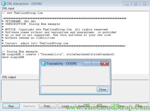 DOORS DXL Dialog Box » TheCloudStrap