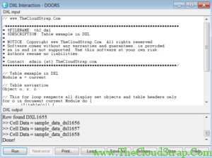 DOORS DXL Table Operation » TheCloudStrap