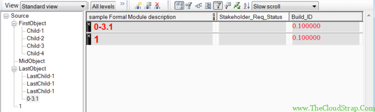 DOORS Filtering and Sorting » TheCloudStrap
